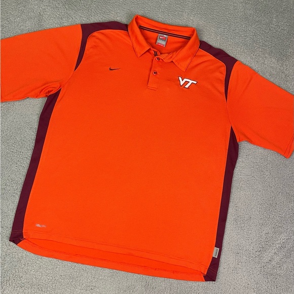 Nike | Shirts | Vintage Nike Virginia Tech Polo Shirt | Poshmark